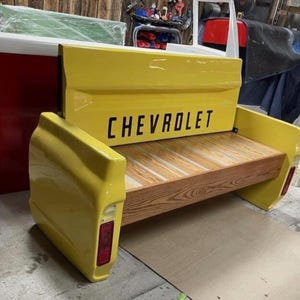 The Best Car Guy Bench on the Planet. Tailgate Bench Mancave Decor ...