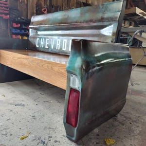 The Best Car Guy Bench on the Planet. Tailgate Bench Mancave Decor ...