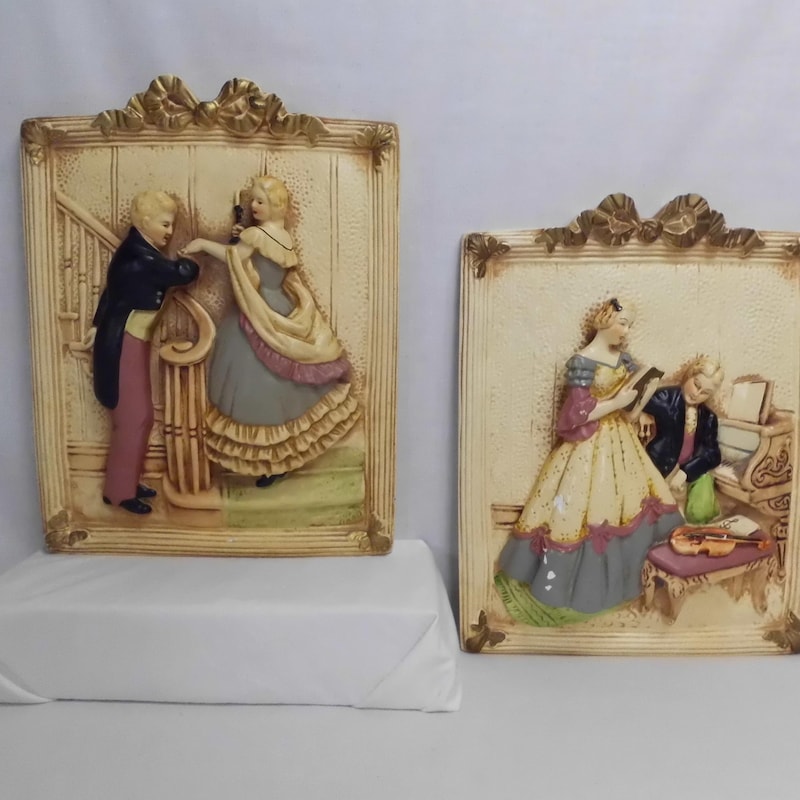 Chalkware Plaques - Etsy