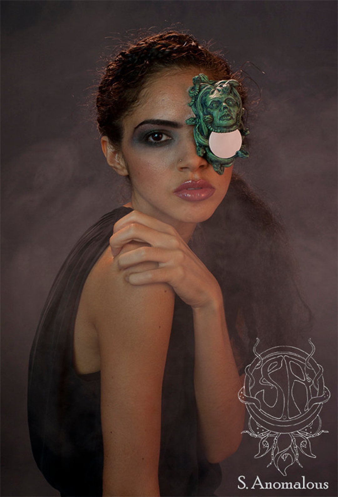 Medusa - Copper Patina Strapless Monocle Prosthetic Halloween ...