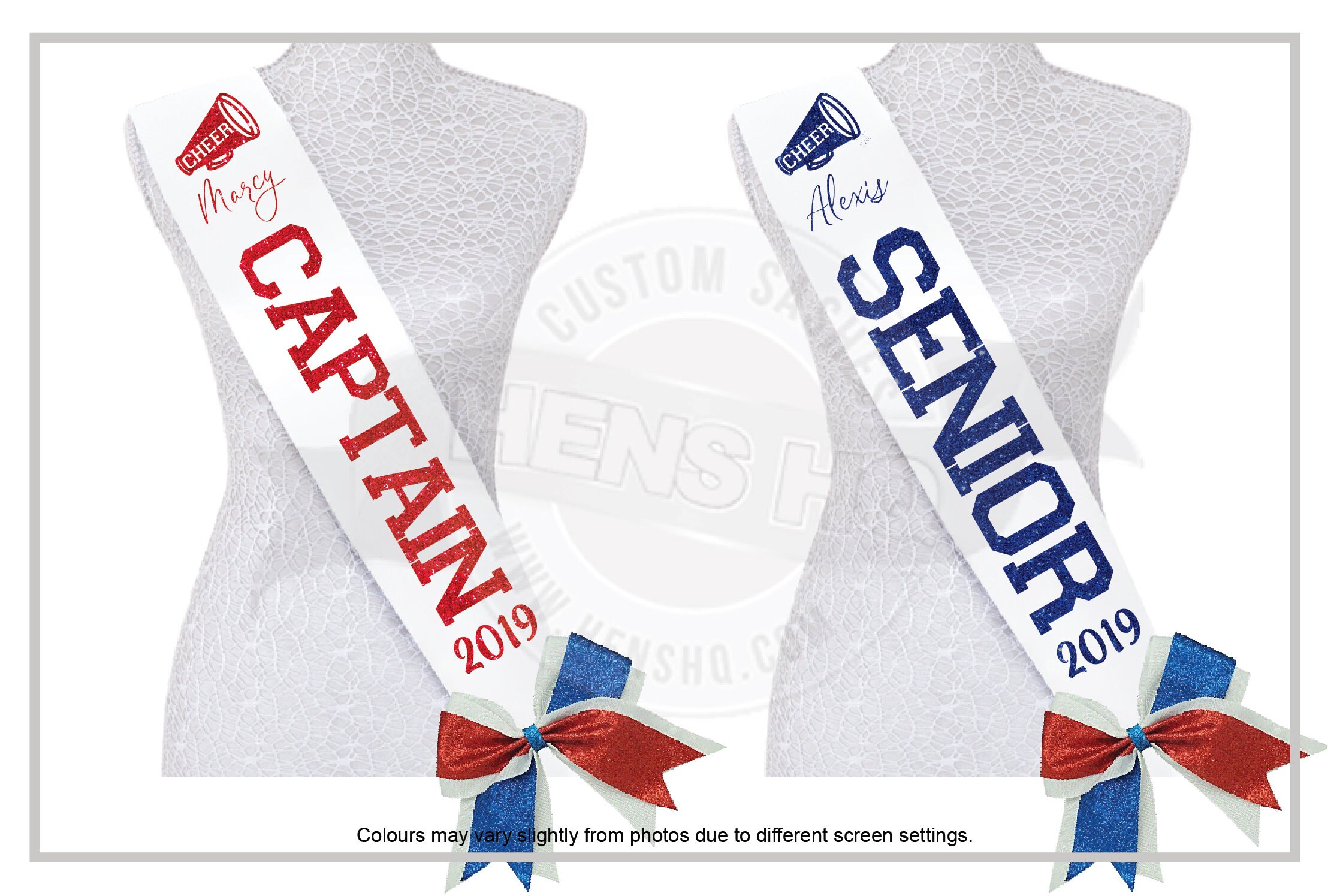 Personalized Glitter Cheer Senior Sash in Your Choice of Color | Etsy