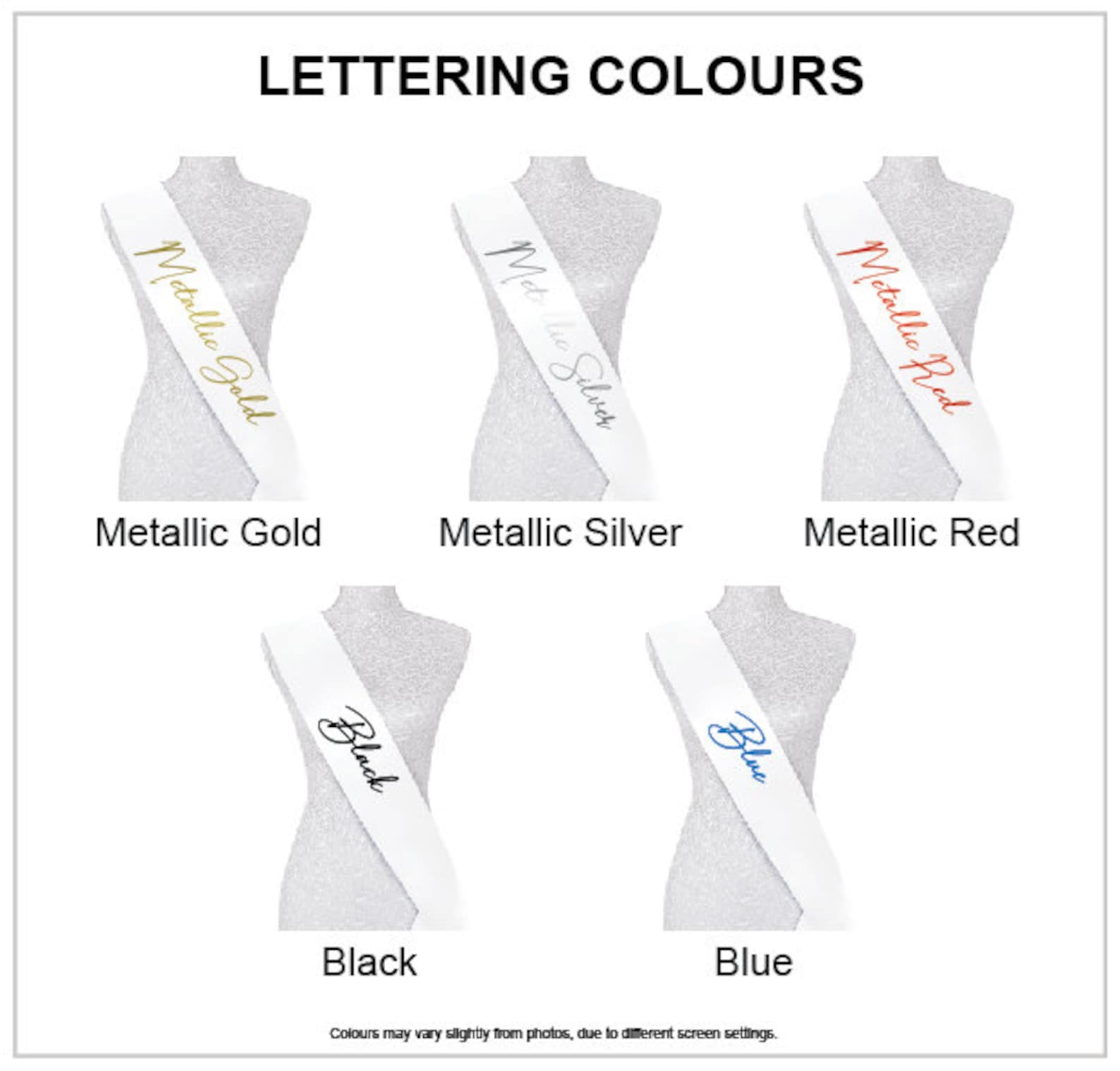 Your Text Custom Personalized Sash. Your Choice of Sash Color - Etsy