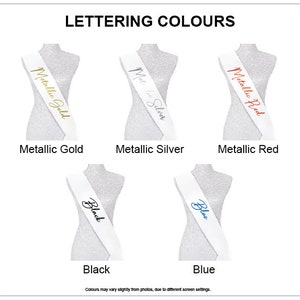 Your Text Custom Personalized Sash. Your Choice of Sash Color, Print ...