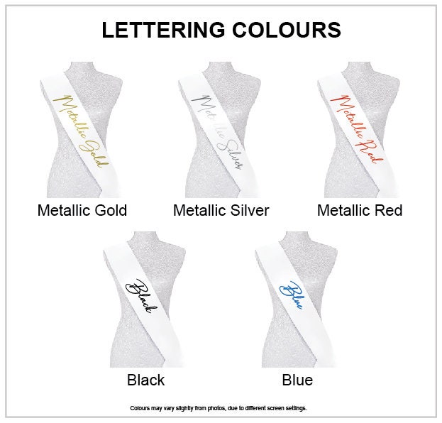 Your Text Custom Personalized Sash. Your Choice of Sash Color - Etsy ...