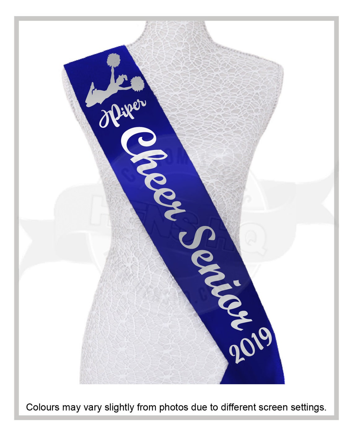 Personalized Cheer Senior PRINTED Sash in Your Choice of Color | Etsy