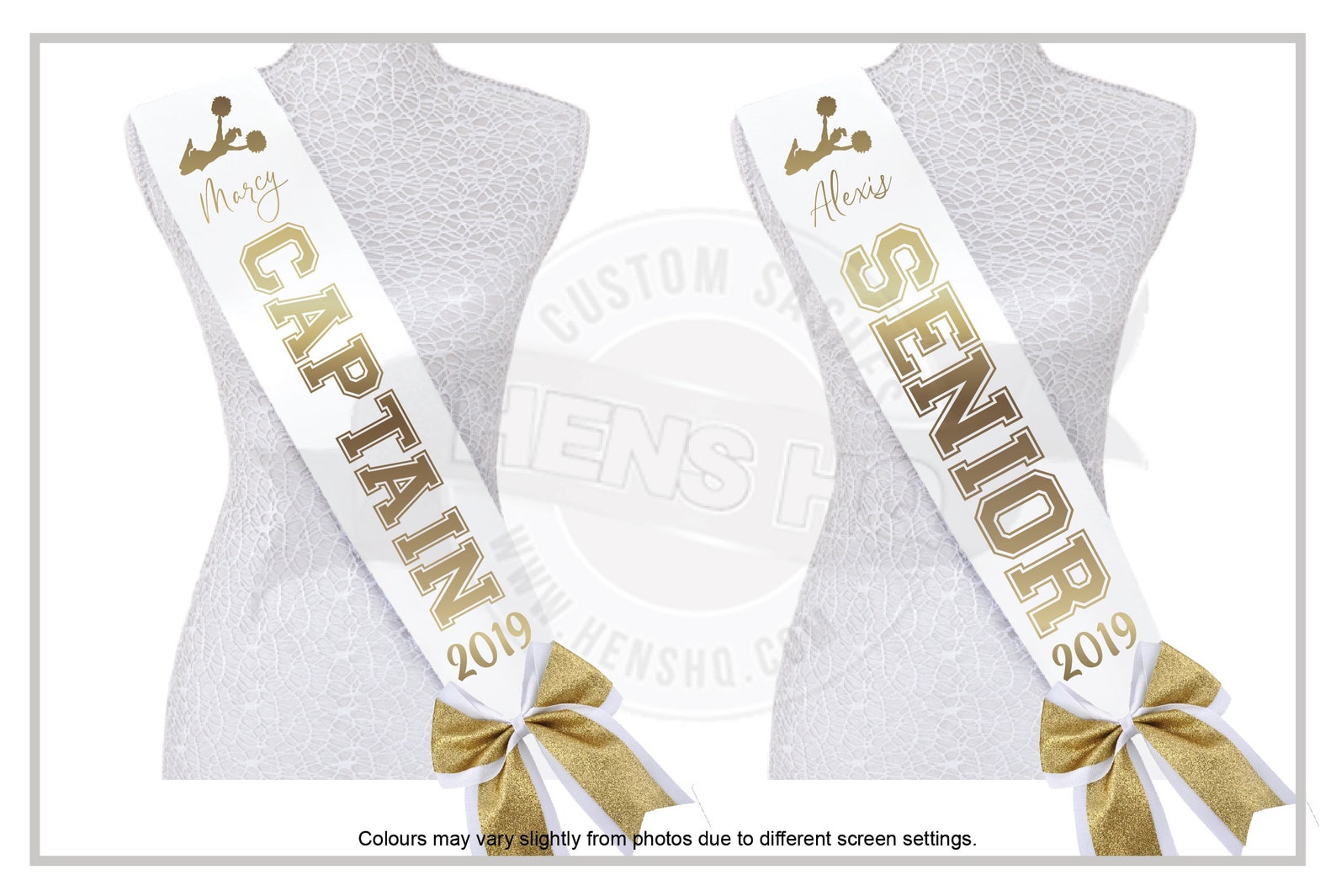 Personalized Cheer Senior PRINTED Sash in Your Choice of Color - Etsy