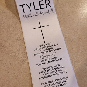 Personalized Sacraments Baptism Reconciliation Communion Stole Sash ...