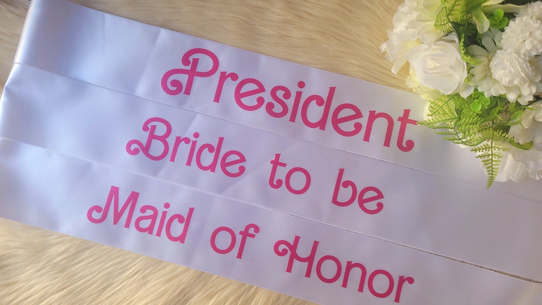 Personalised President Sash. Your Choice of Sash Color, Print Color and ...