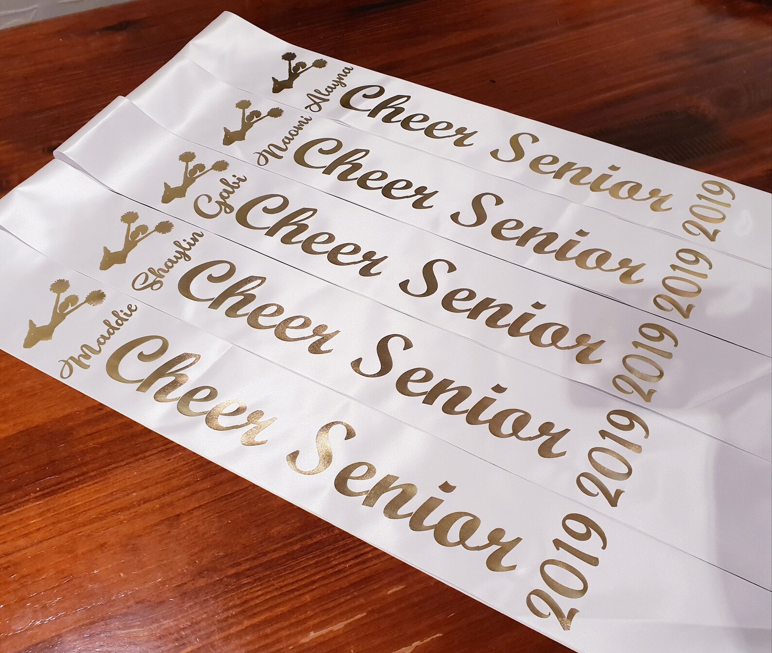 Personalized Cheer Senior PRINTED Sash in Your Choice of Color | Etsy