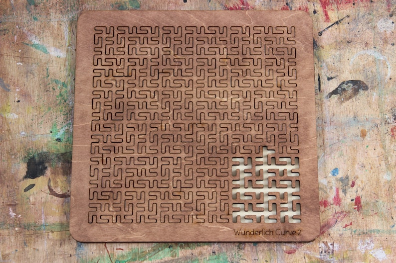 Wunderlich 2 Curve Wooden Fractal Tray Puzzle - Etsy