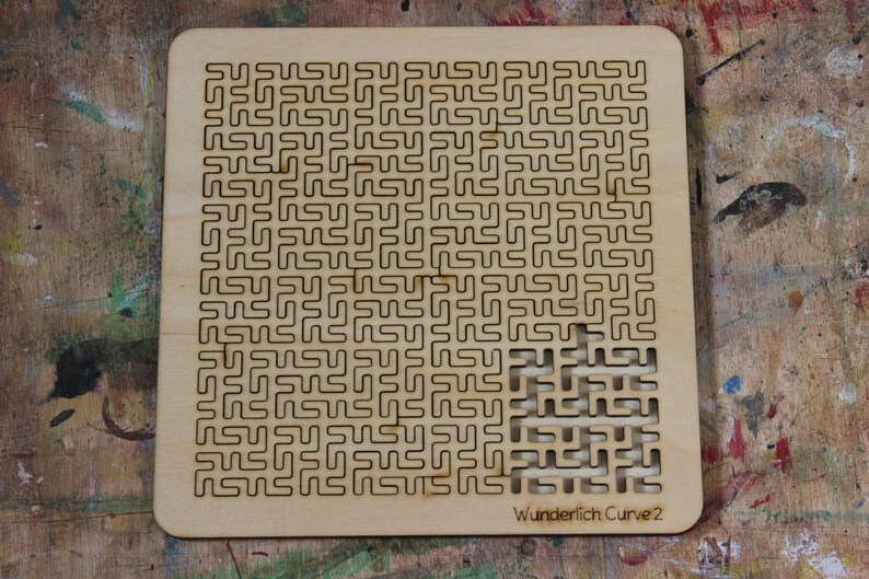 Wunderlich 2 Curve Wooden Fractal Tray Puzzle - Etsy