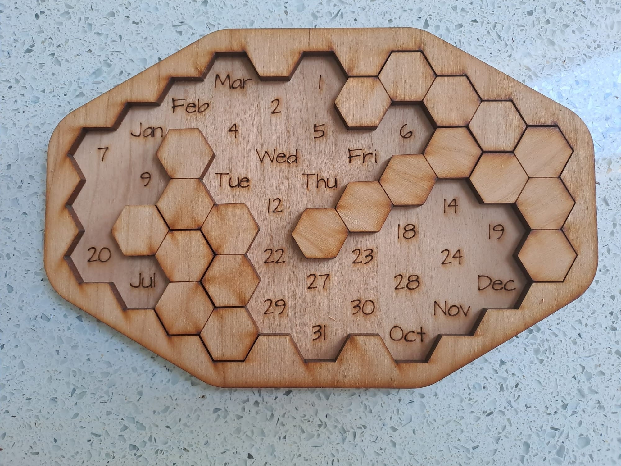 Daily Puzzle Calendar Hexomino Tray Puzzle - Etsy