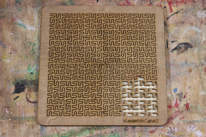 Wunderlich 2 Curve Wooden Fractal Tray Puzzle - Etsy