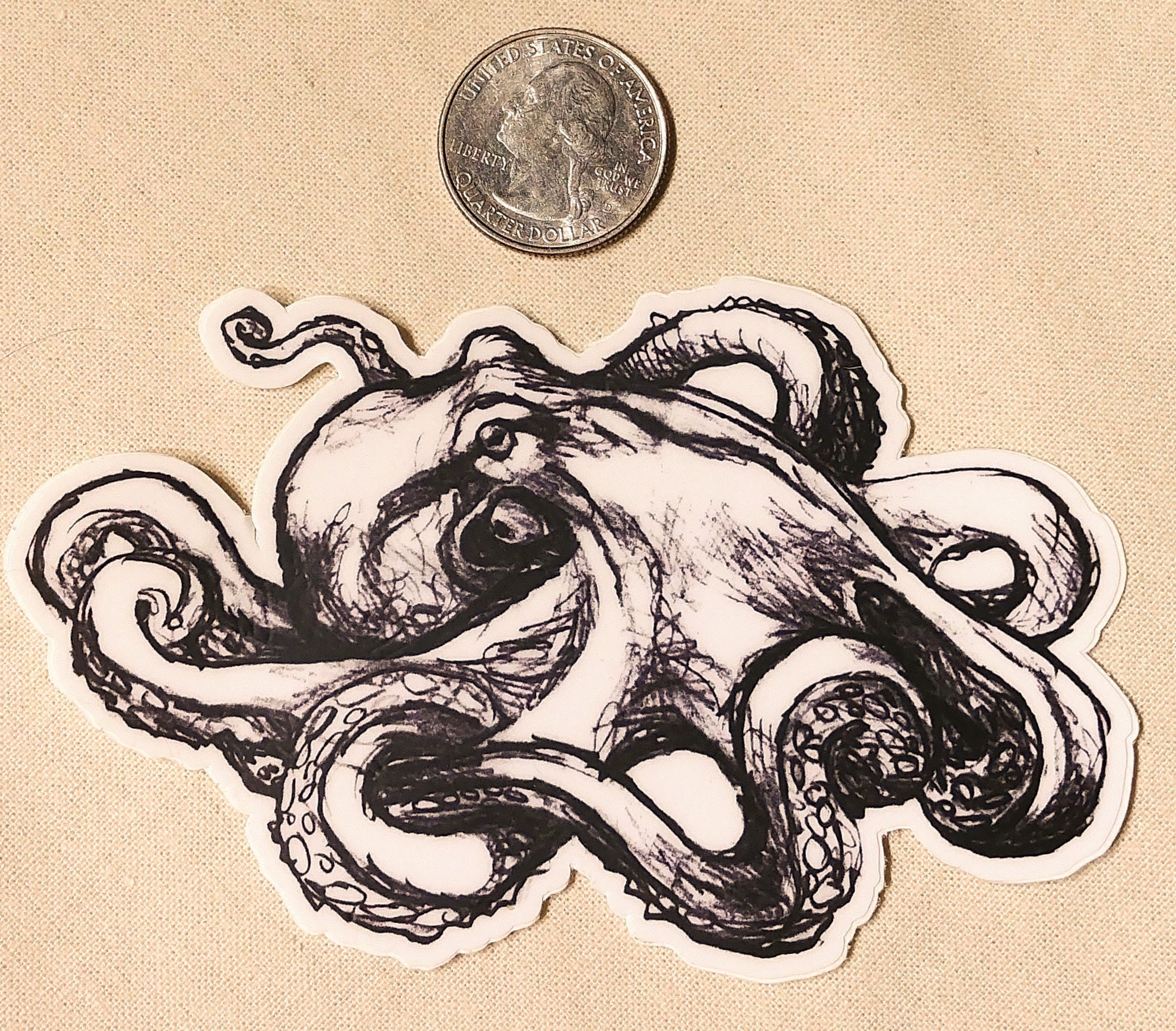 Vinyl Octopus sticker | Etsy
