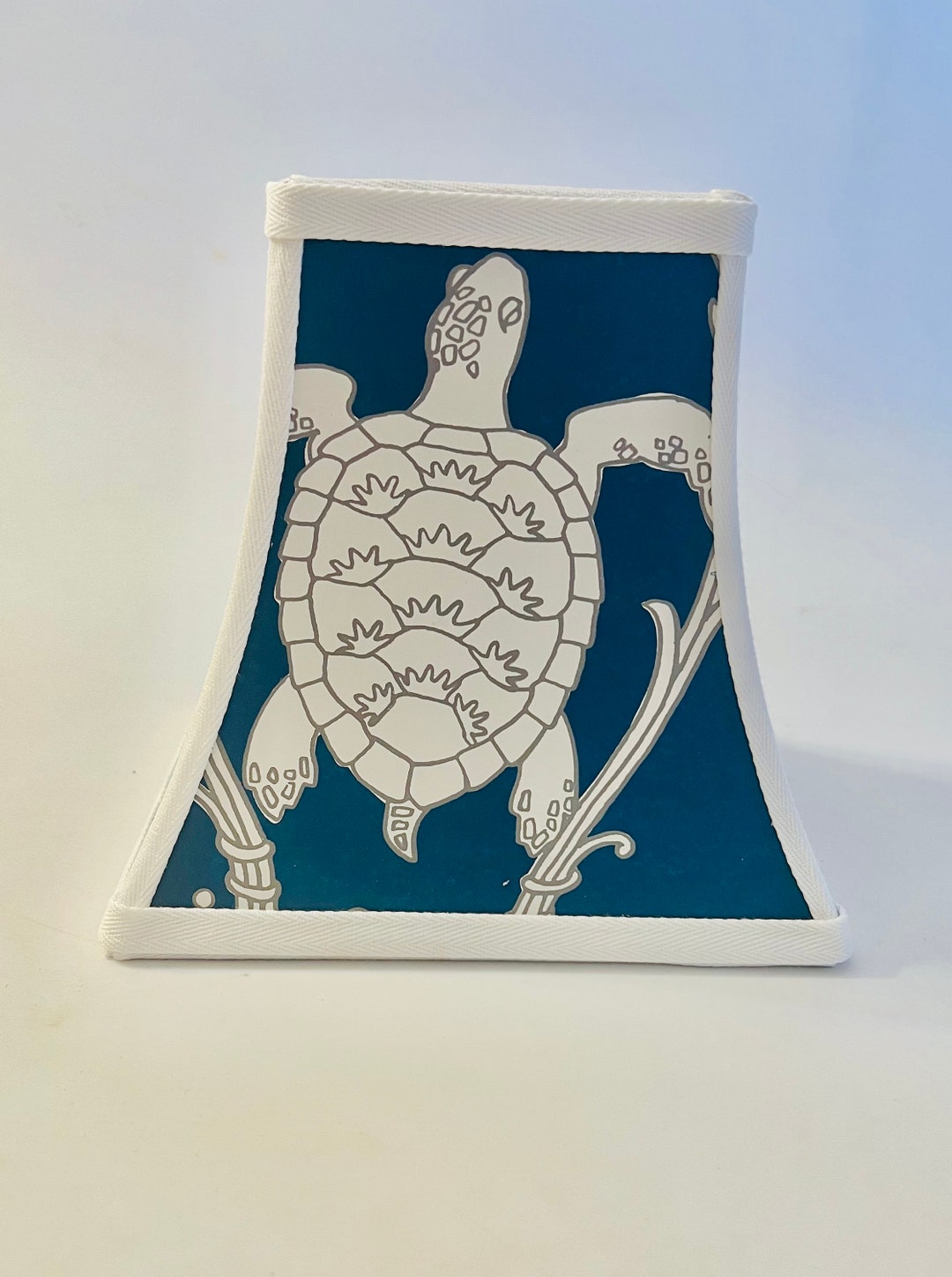 Turtle Lampshade, Turtle Lamp Shade, Blue Turtle Lampshade, Square ...