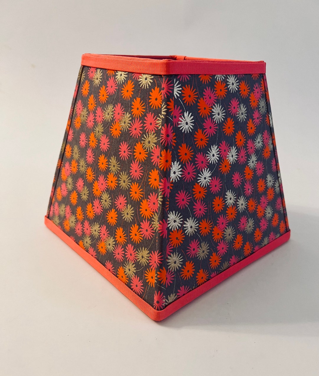 Paper Floral Lamp Shade, Purple, Red, Gold and Pink Lampshade, Floral ...
