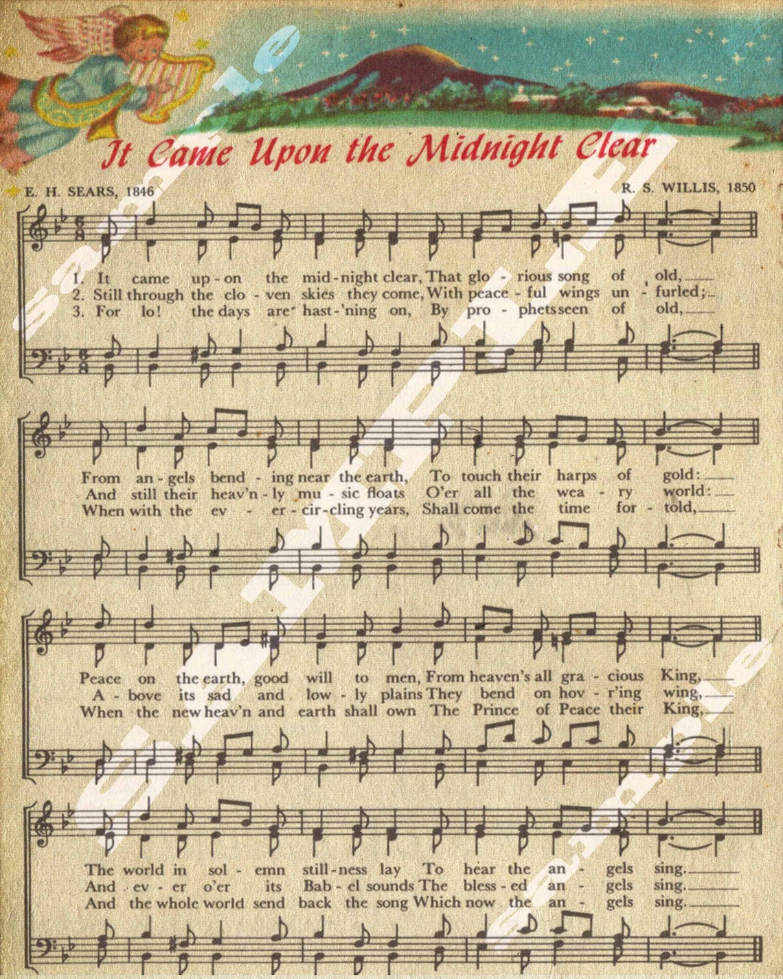 Holiday Sheet Music Bundle Pack 8 - Instant Digital Printable Download ...