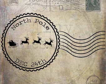North Pole Postmark - Etsy