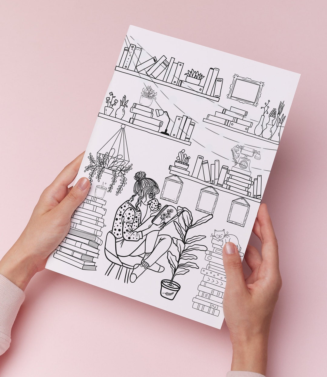 Coloring Page Reading Tracker Coloring Page BOHO Reading Log Printable ...