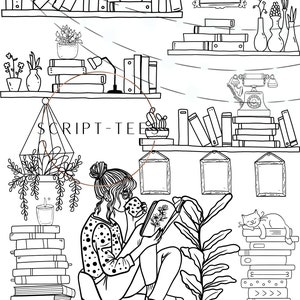 Coloring Page Reading Tracker Coloring Page BOHO Reading Log Printable ...