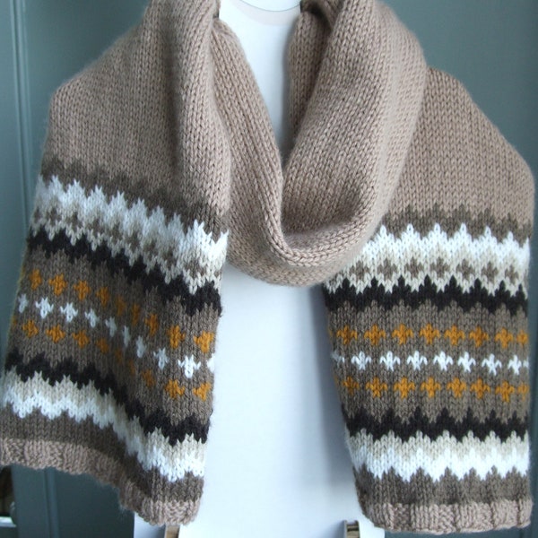 Fair Isle Scarf - Etsy
