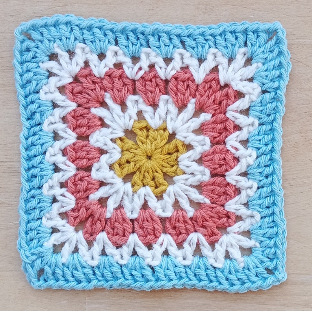 Crochet Pattern Granny & V-stitch Square – Any Size Possible PDF ...