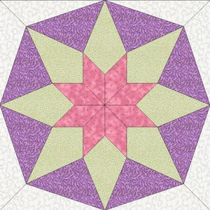 English Paper Piecing Star Block Pattern EPP Multiple Sizes (PDF ...