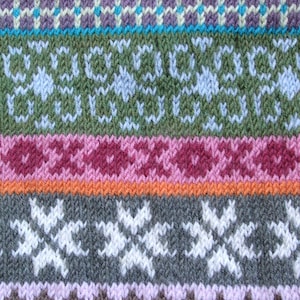 Fair Isle Scarf Knitting Pattern Sjaal Breipatroon PDF Direct Download ...