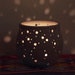 Handmade Ceramic Luminary, "falling Stars." Pretty Pottery Tea Light ...