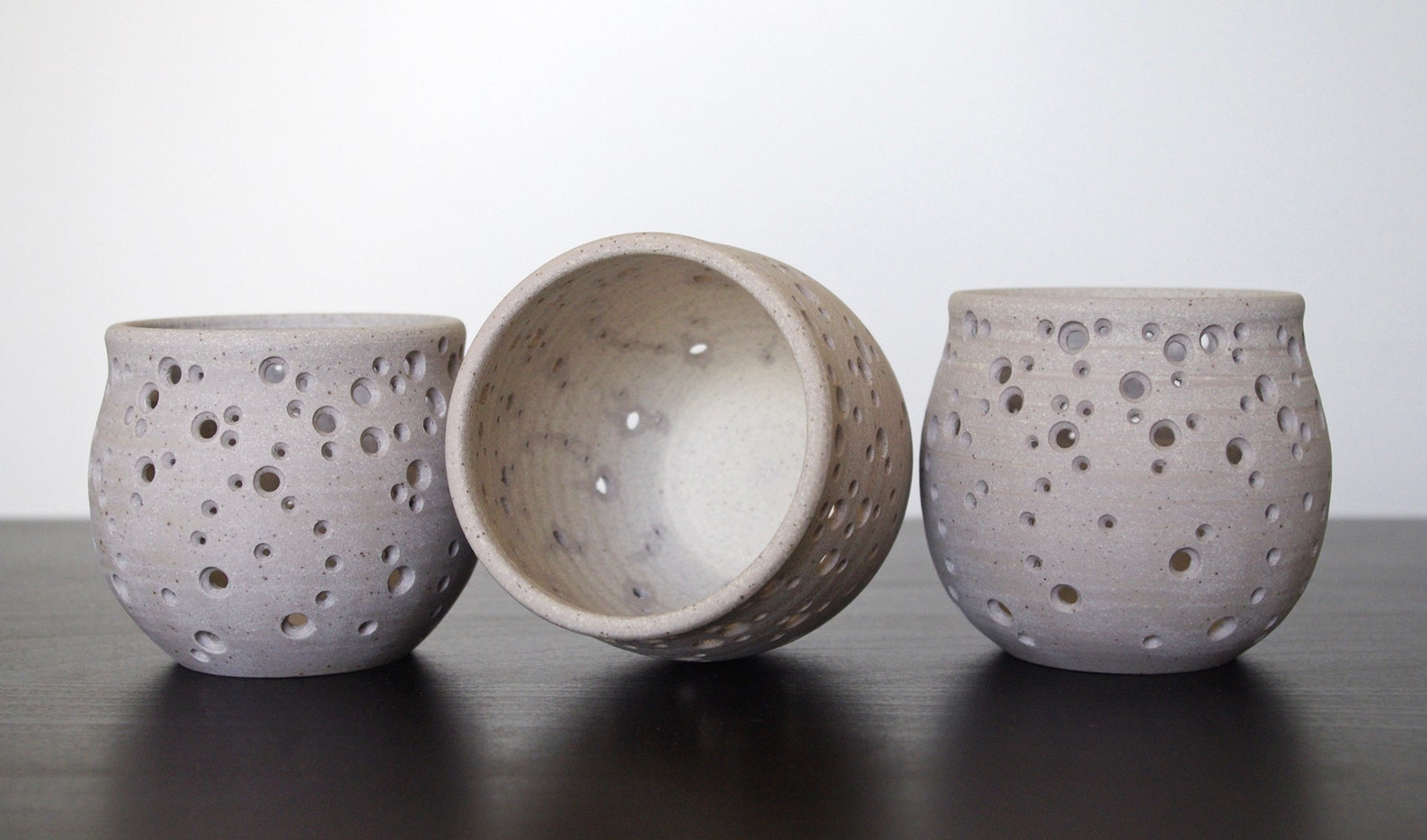 Handmade Ceramic Luminary, "falling Stars." Pretty Pottery Tea Light ...