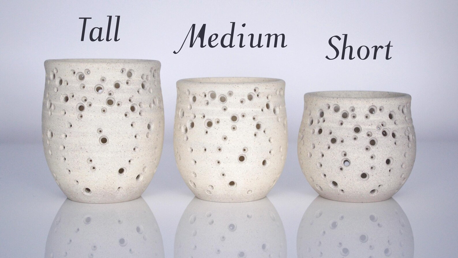 Handmade Ceramic Luminary, "falling Stars." Pretty Pottery Tea Light ...
