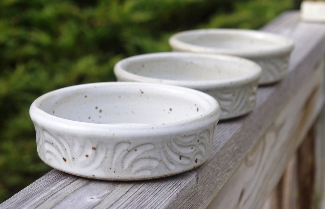 Handmade Small Ceramic "cloud" Bowl in Speckled Satin-matte White With ...
