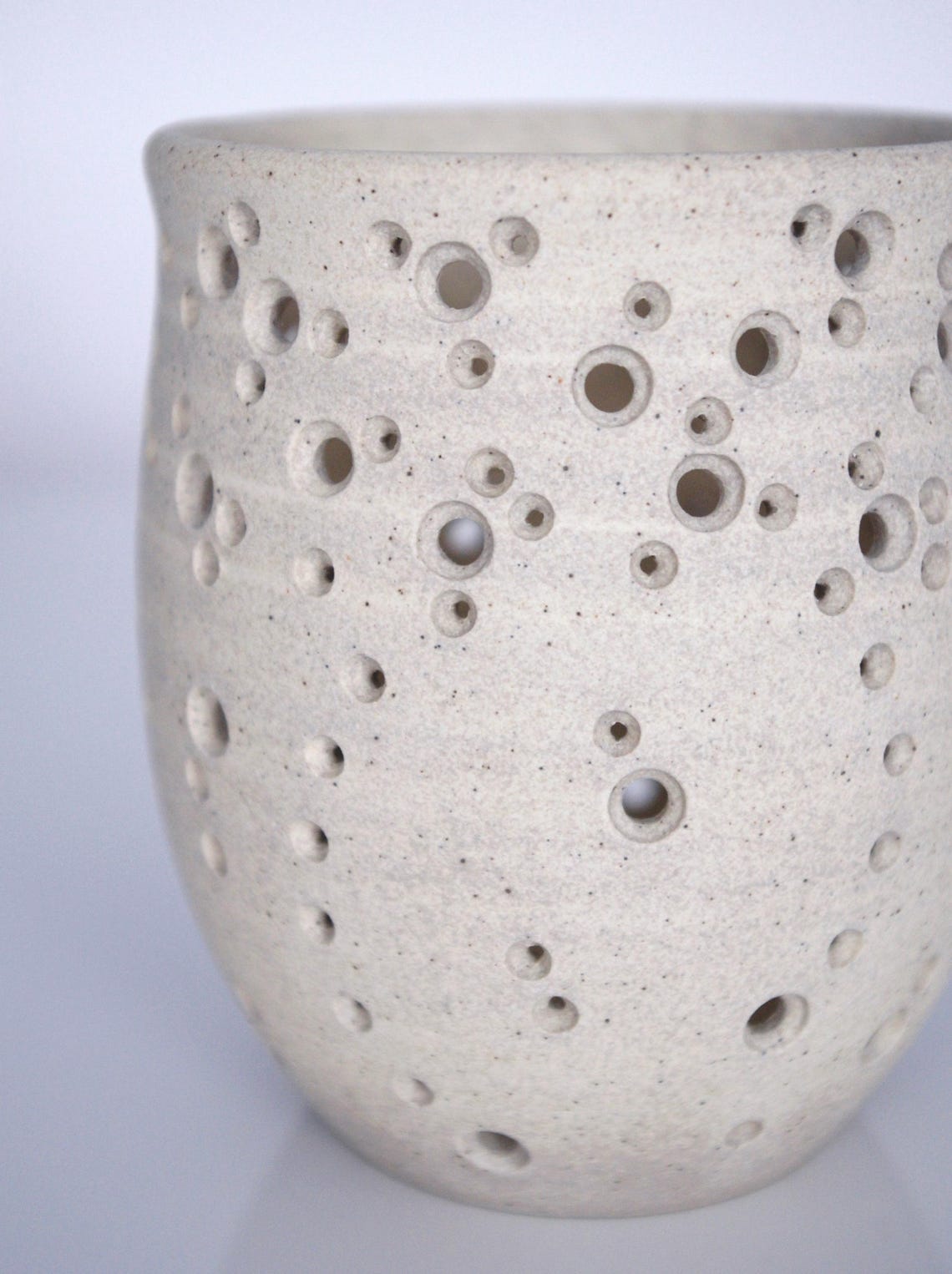 Handmade Ceramic Luminary, "falling Stars." Pretty Pottery Tea Light ...