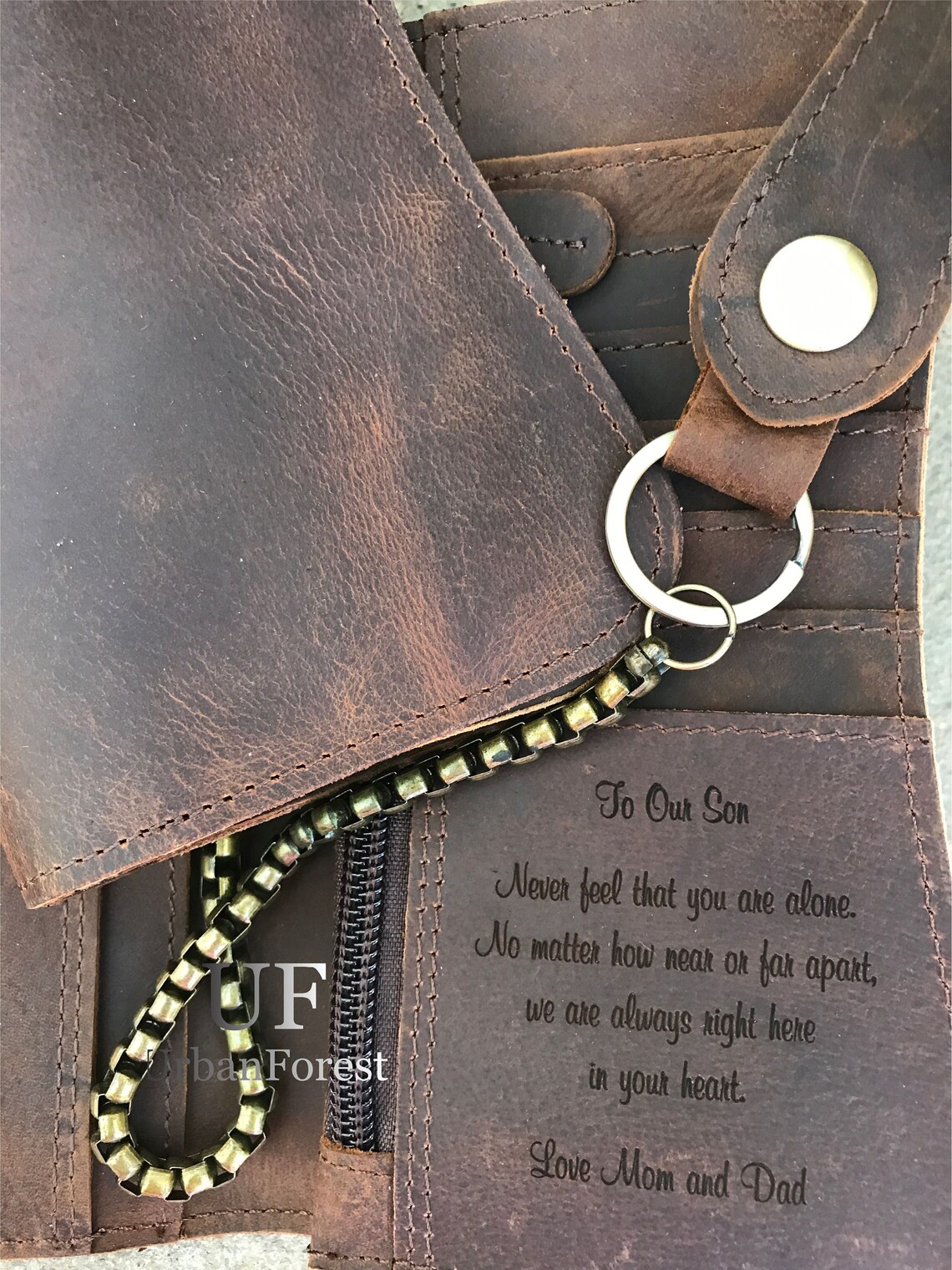 Chain Wallets for Men Leather Wallet, Biker Wallet Trucker Wallet ...