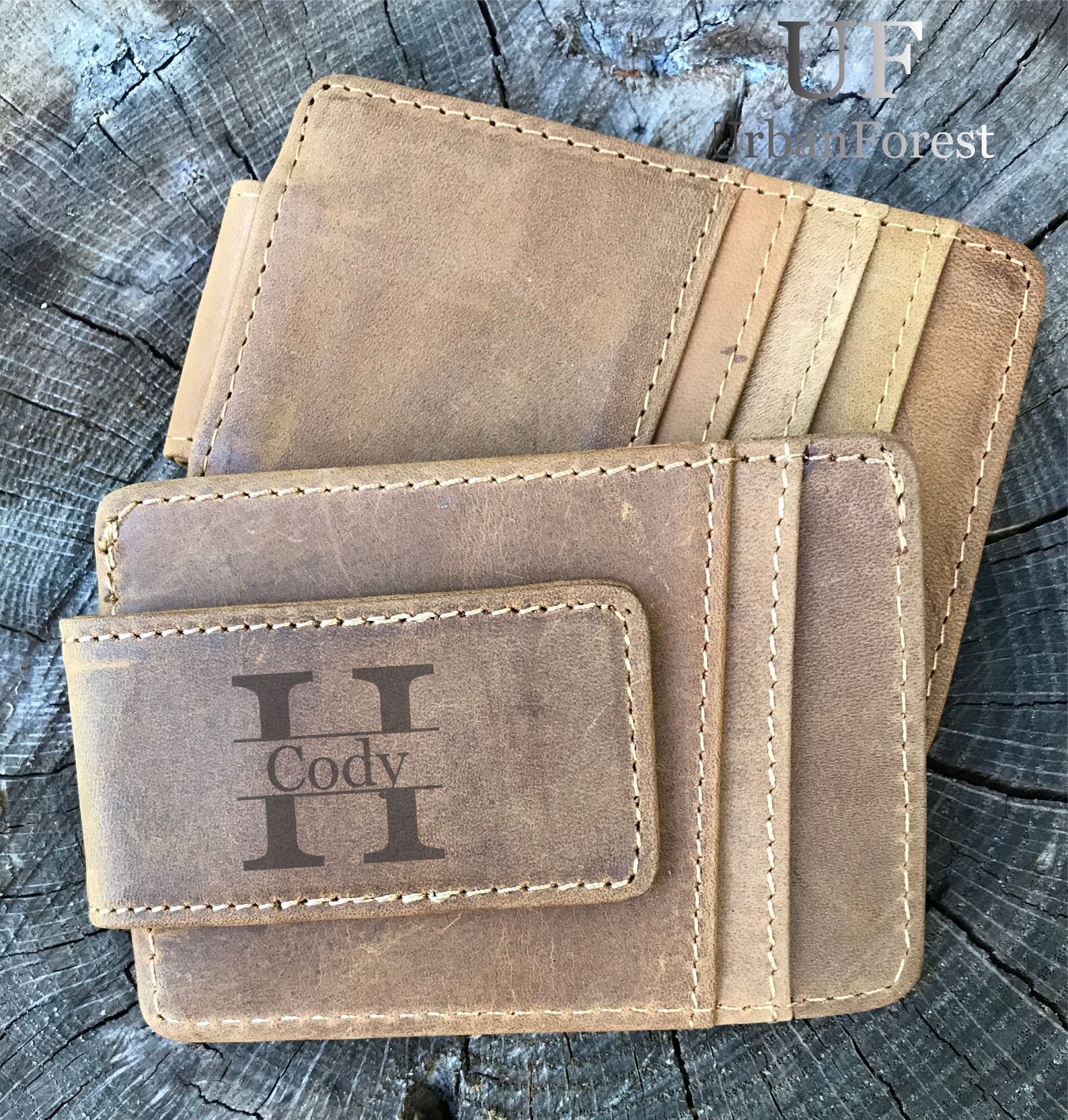 Mens Leather Money Clip Money Clips for Men Money Clip | Etsy