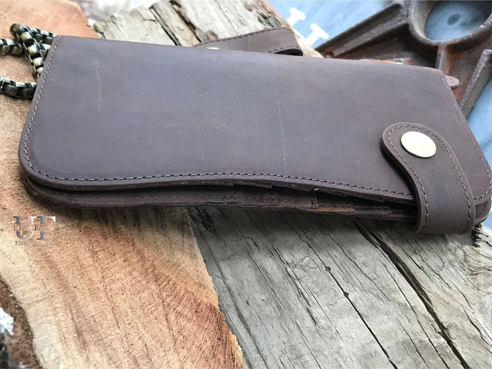 Chain Wallets for Men Leather Wallet Biker Wallet Trucker - Etsy