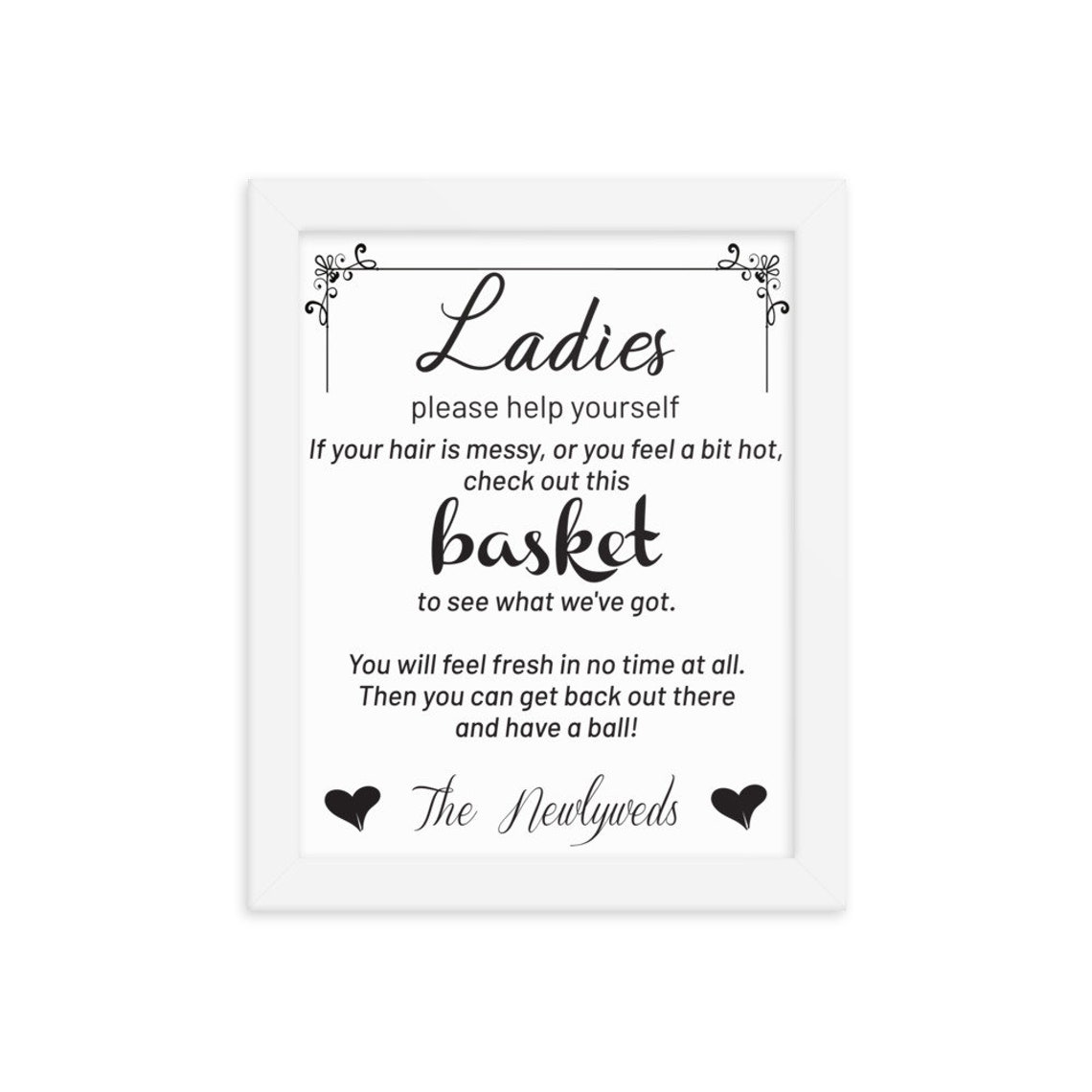 Framed Ladies Room Sign for Wedding Reception, Restroom Sign, Ideas for ...
