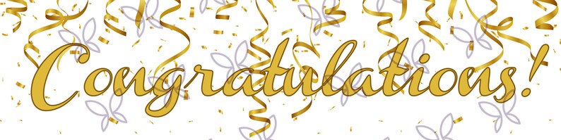 Congratulations 8x2 Banner Printable, Pdf File Ready for Printer, Party ...