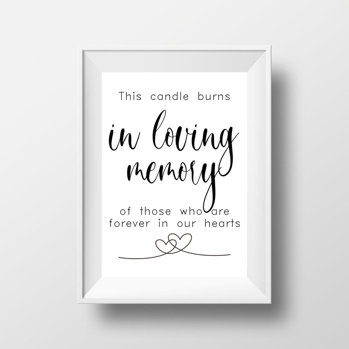 This Candle Burns in Loving Memory Printable Download, Wedding Sign ...