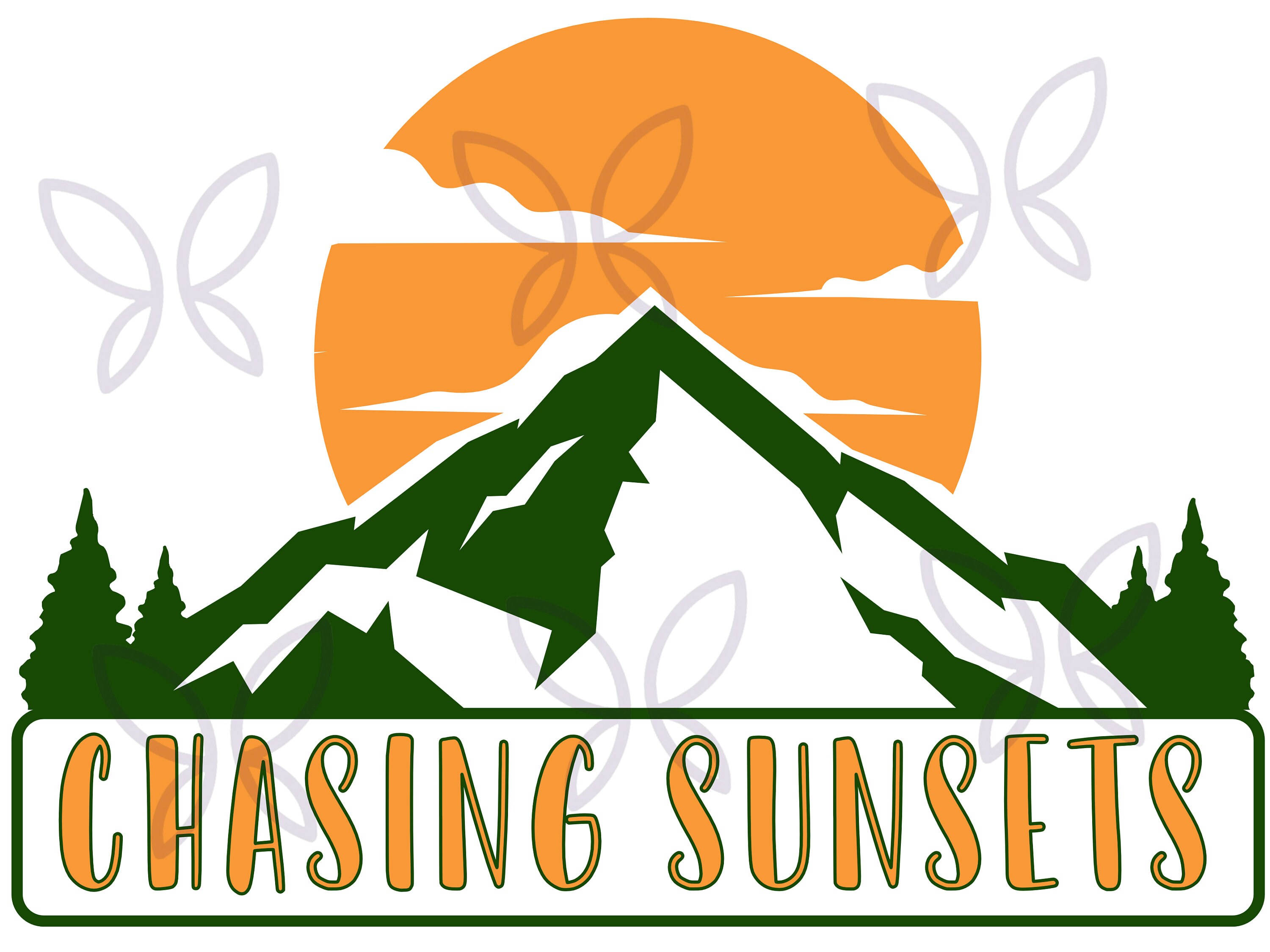Chasing Sunsets Printable PDF PNG Files for Dye Sub Printing Graphic ...