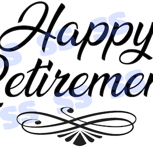 Happy Retirement Digital Download Art 17x11, Printable Downloadable ...