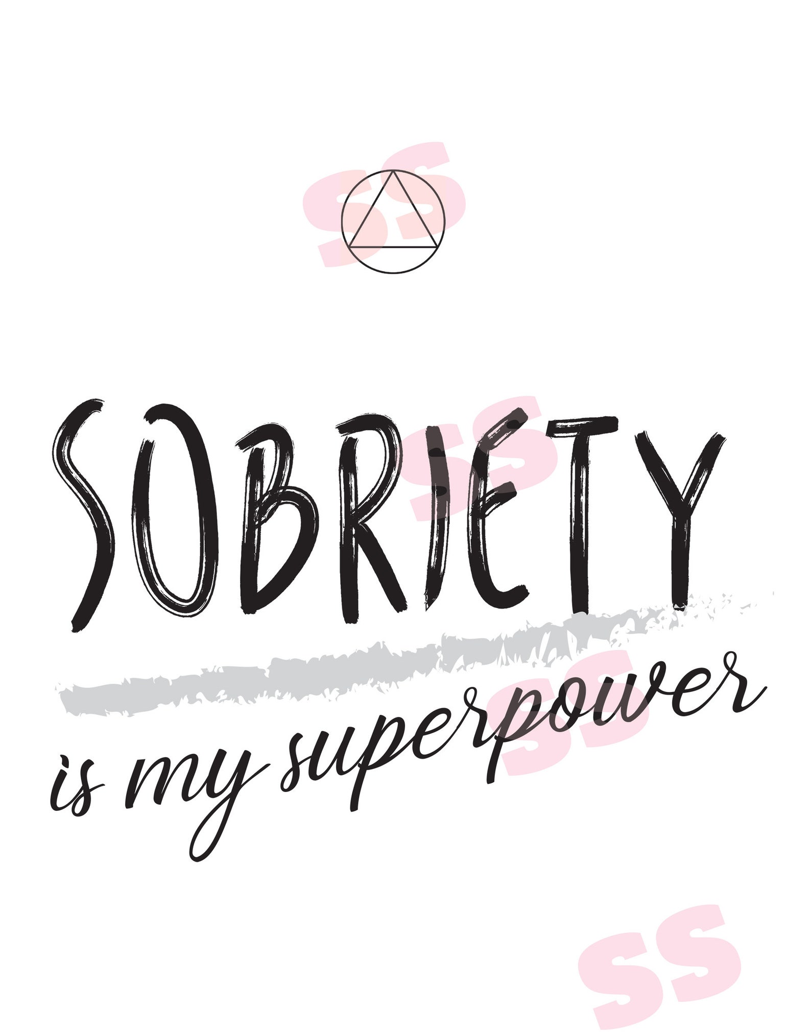 Sobriety is My Superpower Printable Download Recovery Gift, Wall Art ...