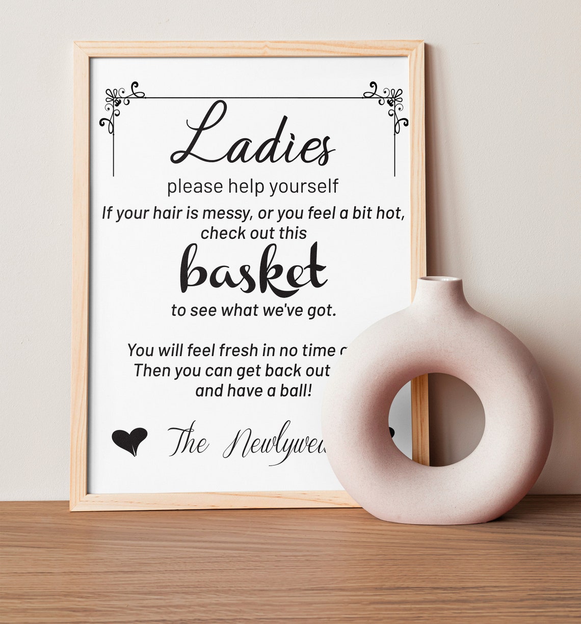Ladies Room Sign for Wedding Reception, Restroom Sign, Ideas for ...