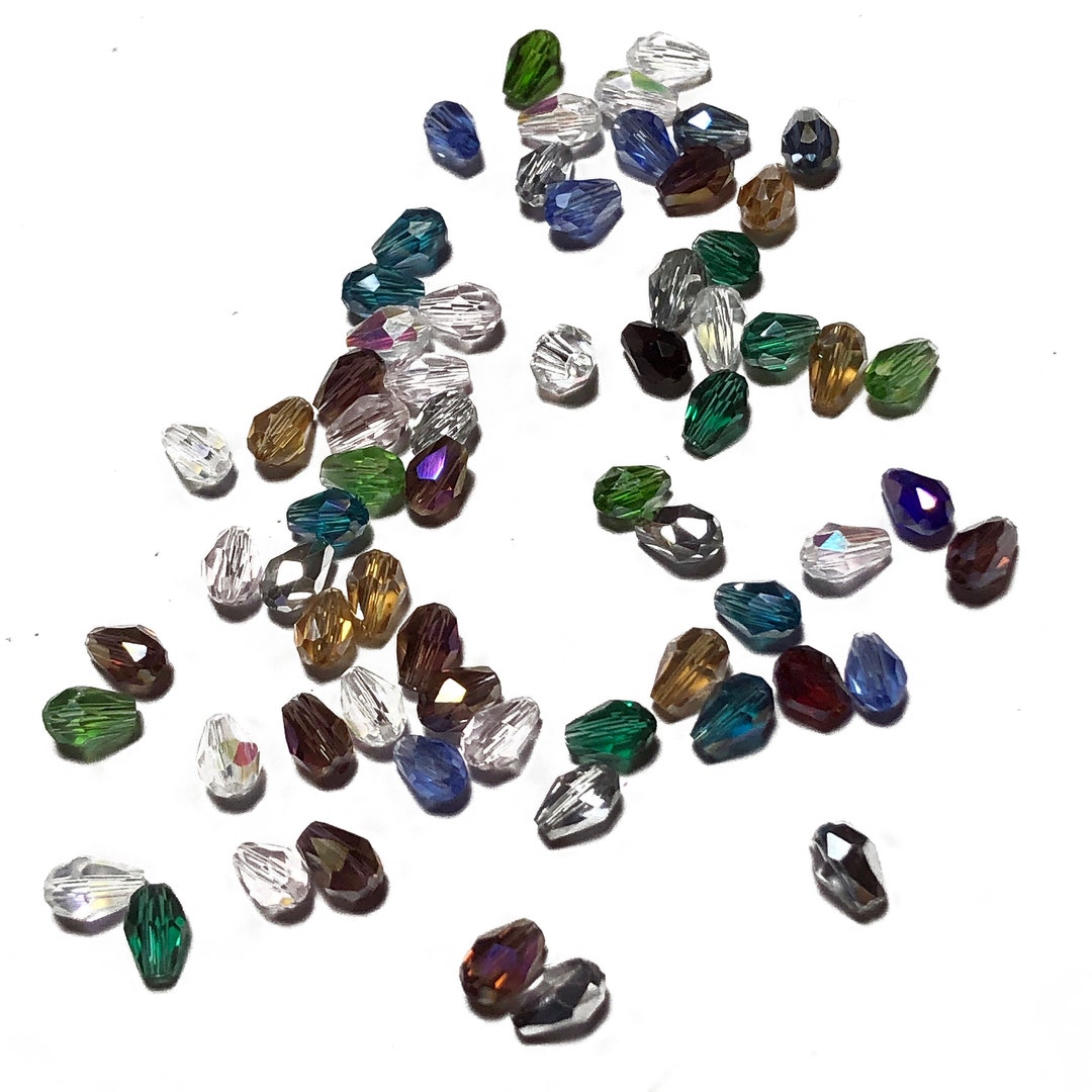 100PC. RANDOM COLOR MIX Tear/drop Thunder Polish High Luster Top ...