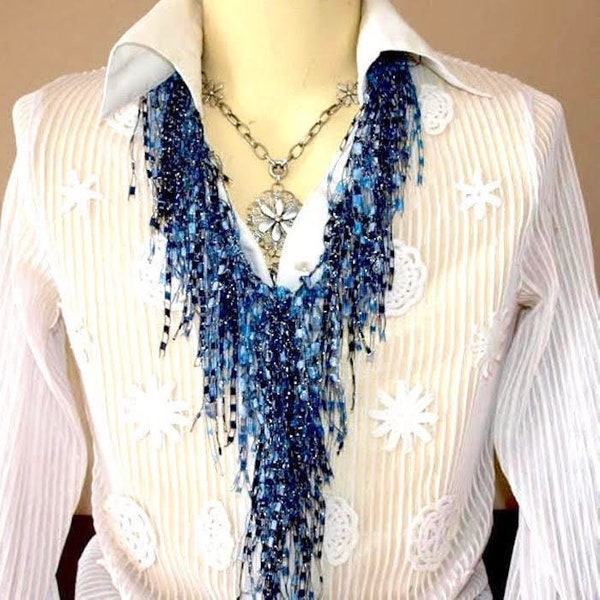 Scarf With Beads - Etsy