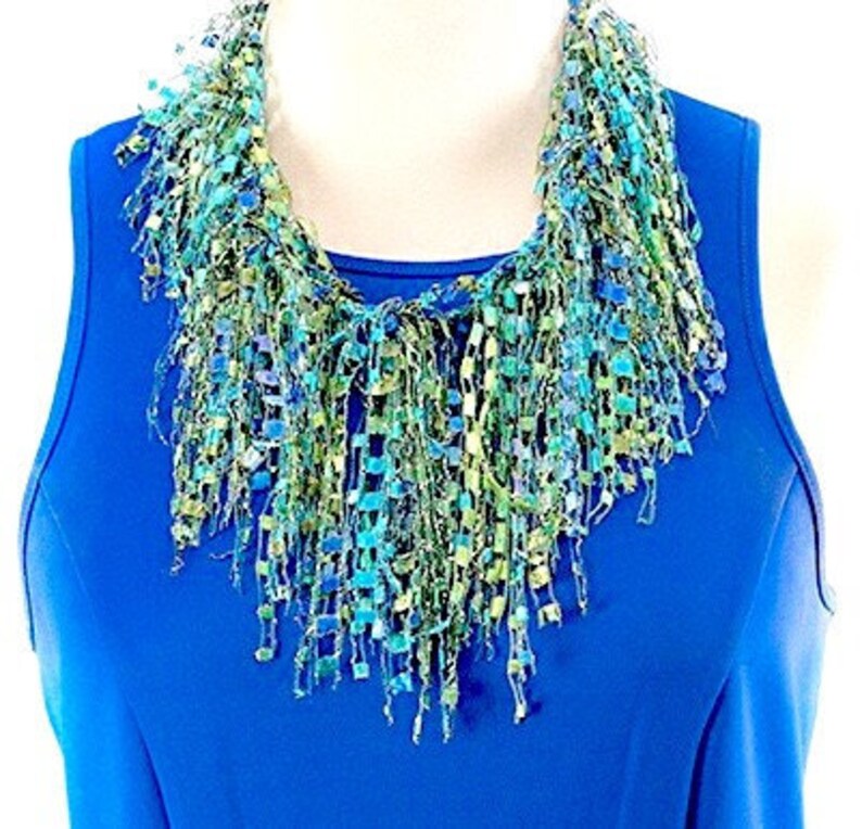 Cobalt Blue Green Lightweight Infinity Scarf for Womens - Etsy