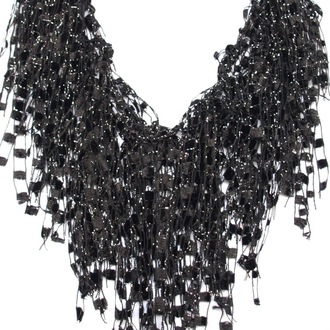 Black Scarf Necklace Black BIB Necklace for Little Black - Etsy