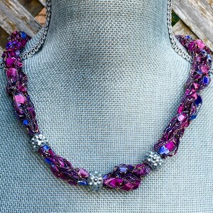 Handmade Beaded Necklace for Women, Lightweight Textile Necklace ...