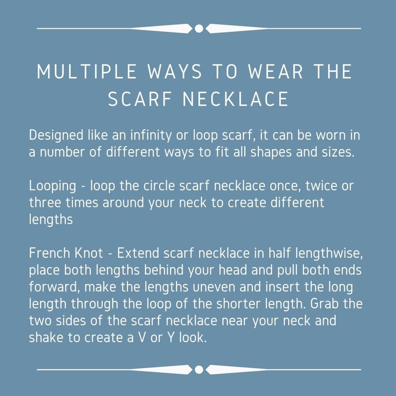 Denim Scarf Jewelry Bead Scarf Necklace Denim Jewelry - Etsy