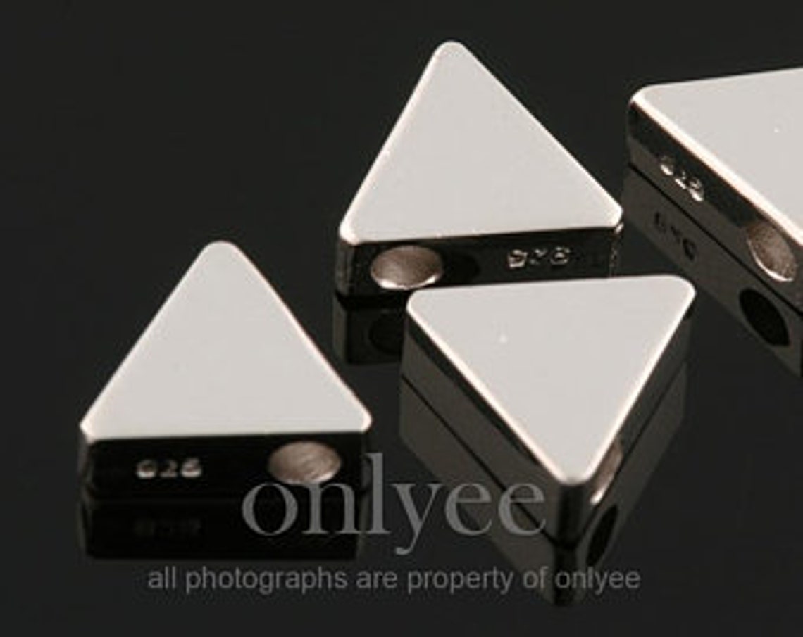 1pc-7mmx7mm Original Gold Plated 92.5 Sterling Silver 3D | Etsy